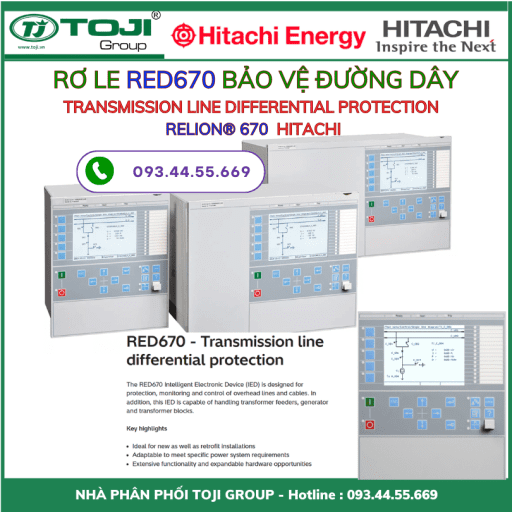 Rơ le Hitachi - Rơ le điều khiển bảo vệ 650 670 RET REC REB RED REQ ...